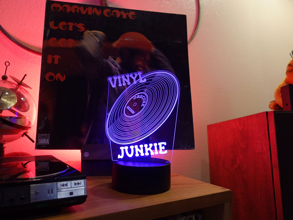 Vinyl Junkie | LED RGB Light Up Sign By Geraldine HiFi – Geraldine Hifi ...